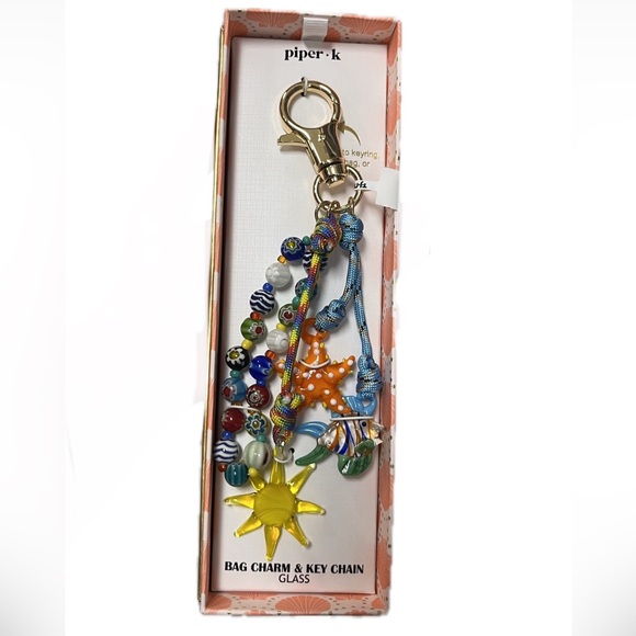 Piper K | Accessories | Nwt Piper K Gorgeous Beaded Keychain Bag Charm ...